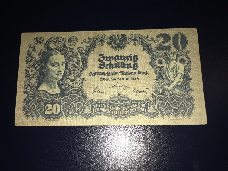 AUSTRIJA 20. ŠILINGA.1945.