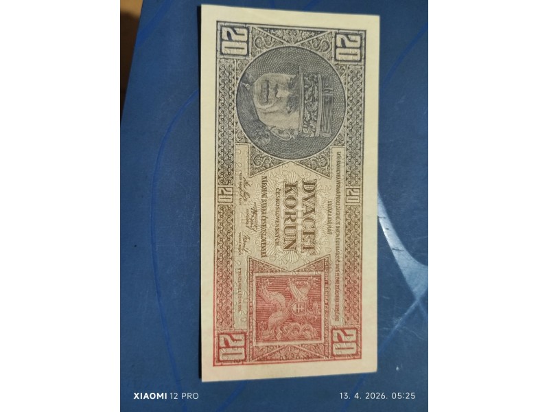 20 cehoslovackih kruna 1926 godina