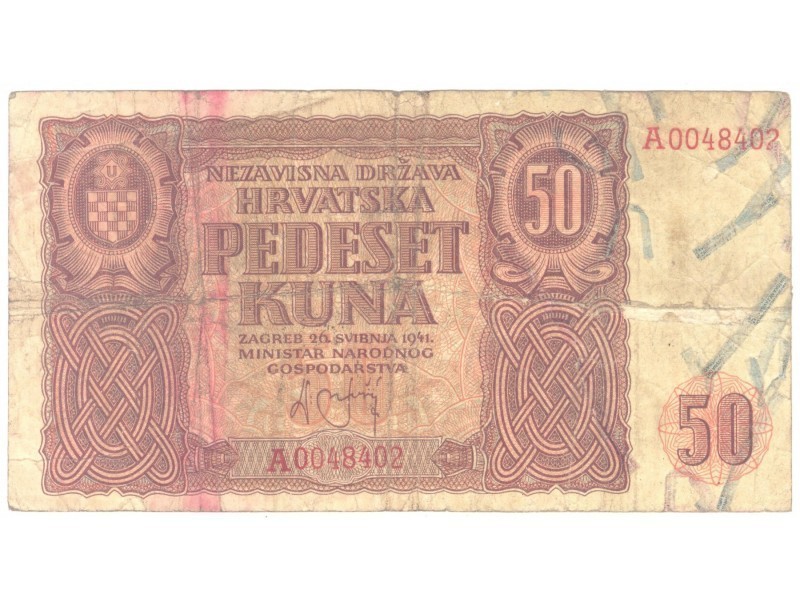 Hrvatska NDH 50 kuna 1941