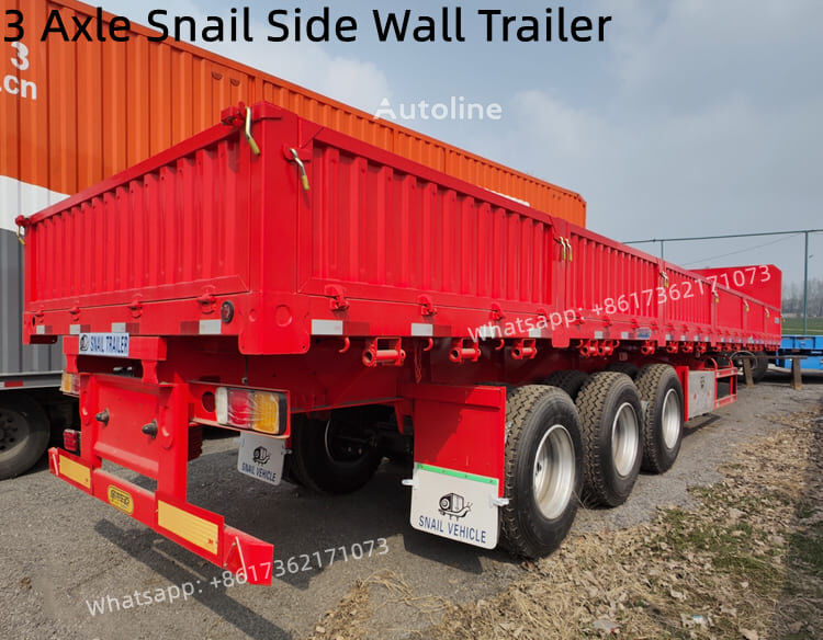 Titan 3 Axle Snail Side Wall Trailer For Sale in Jamaica poluprikolica za prevoz zrna