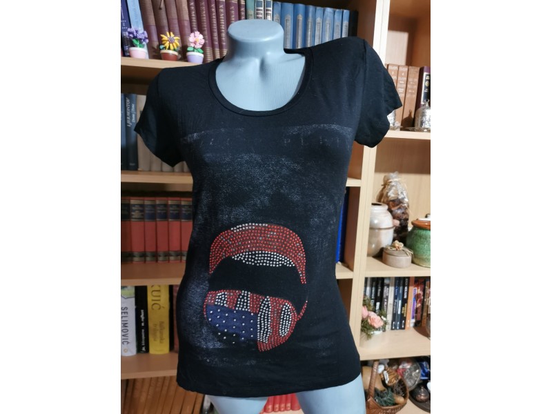 1. PHILIPP PLEIN IZVANREDNA TEGLJIVA MAJICA vel oko M