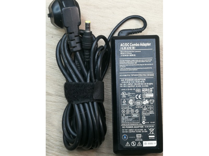 Lenovo ThinkPad Combo adapter 16V --- 4,55A 72W