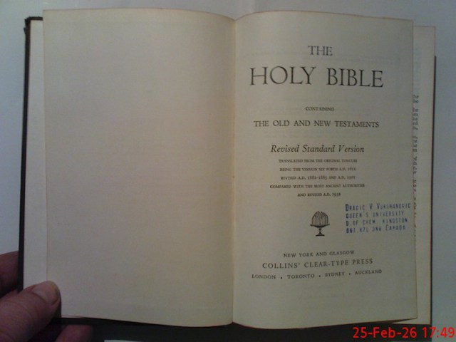 THE HOLY BIBLE  -