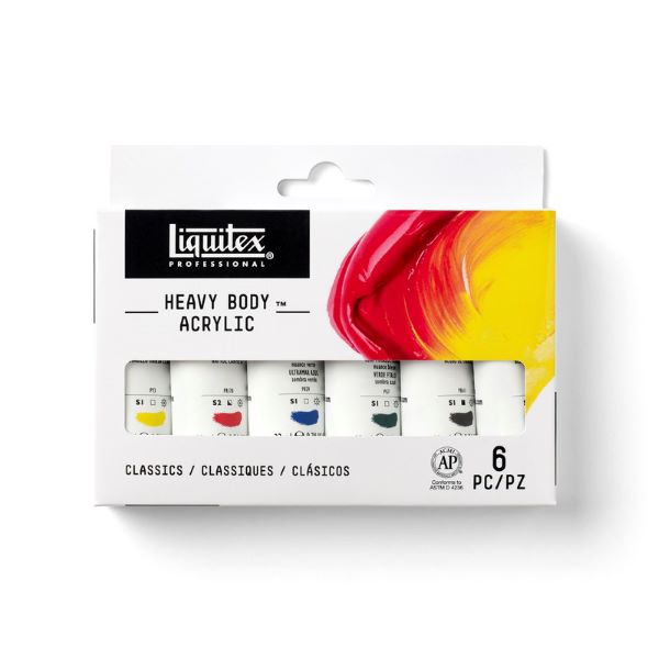 Liquitex LQX PRO HEAVY BODY ACRYLIC COLOUR SET OF 6X22ML