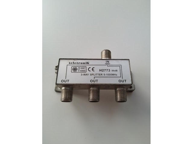 Teletronik H2773 3-way splitter 5–1000 MHz