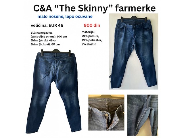 C&;A The Skinny farmerke EU46 – klasičan model, lep kroj