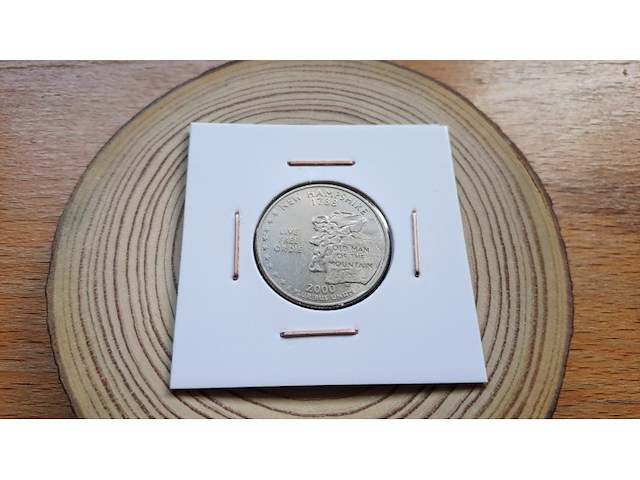 USA QUARTER DOLLAR 1788-2000 GOD. NEW HAMPSHIRE JUBILAR