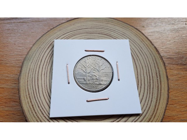 USA QUARTER DOLLAR 1791-2001 GODINA VERMONT JUBILARAC