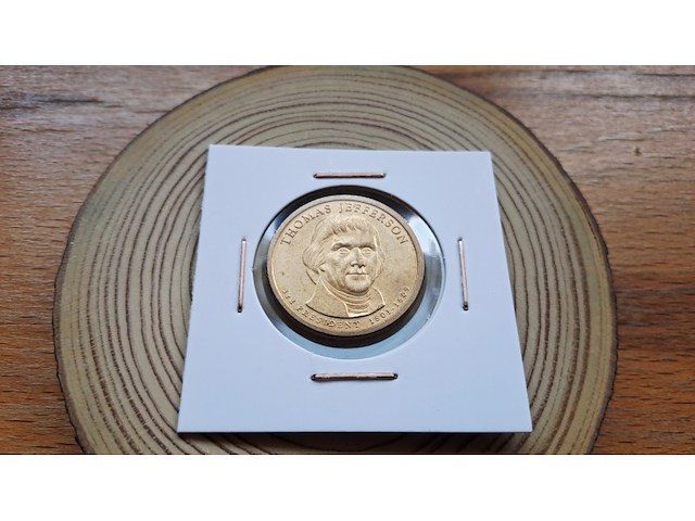 USA ONE DOLLAR 2008 GOD 3st THOMAS JEFERSON JUBILARAC