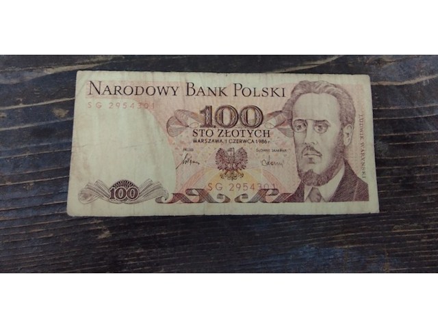 POLJSKA 100 ZLOTA 1986