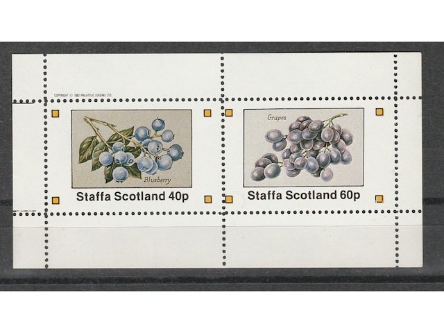 Staffa - Blueberries and Grapes, Fruit - 1982 - MNH
