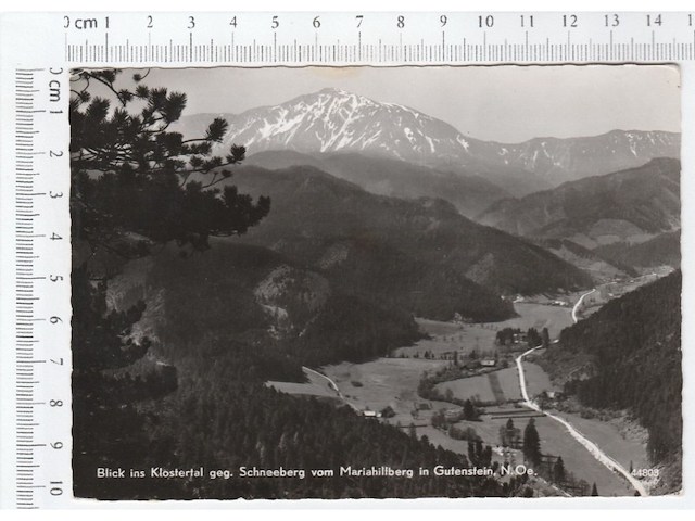 Blick ins Klostertal geg. Schneeberg vom Mariahilfberg