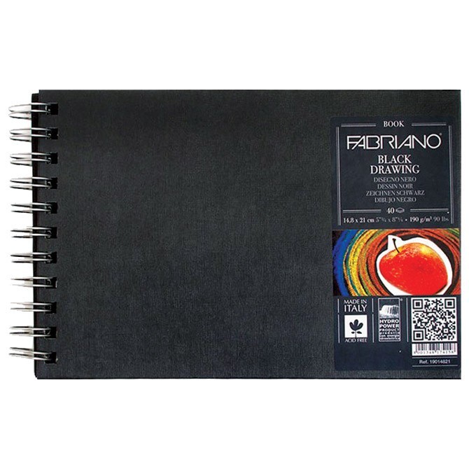 Blok Black Drawing book spirala 14,8x21cm 40L 190g (murillo nero) Fabriano 19014821