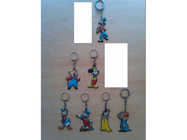 Vintage Disney set od 7 starih privezaka