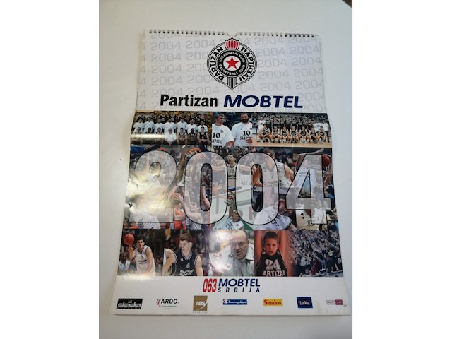 KK PARTIZAN KALENDAR + AUTOGRAMI IZ 2004. Pogledati!