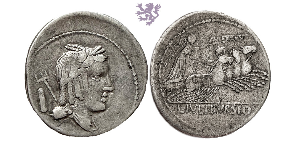 L. Julius Bursio, 85 B.C., AR Denarius