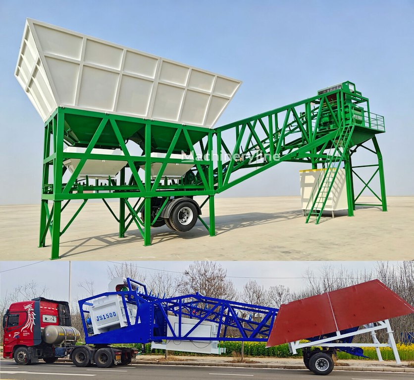Nova 90m³/h Mobile Concrete Batching Plant YHZS90 | Fast Installation mobilna fabrika betona