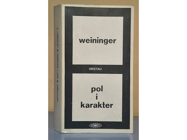 POL I KARAKTER Otto Weininger