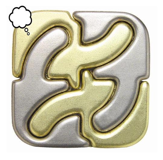 Hanayama cast puzzle square, 0485-53