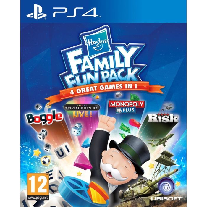 PS4 Hasbro Family Fun Pack (Boggle + Trivial Pursuit + Monopoly + Risk)