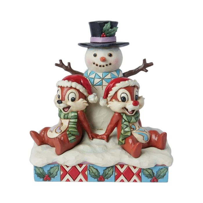 Figura Jim Shore Chip n Dale Snowman Figurine