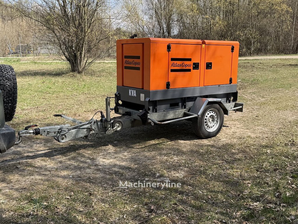 Atlas Copco QAS 40 KW 2014r. 5000mtg.Mocny silnik Turbo Kubota 4 cylindry 1 inverterski generator