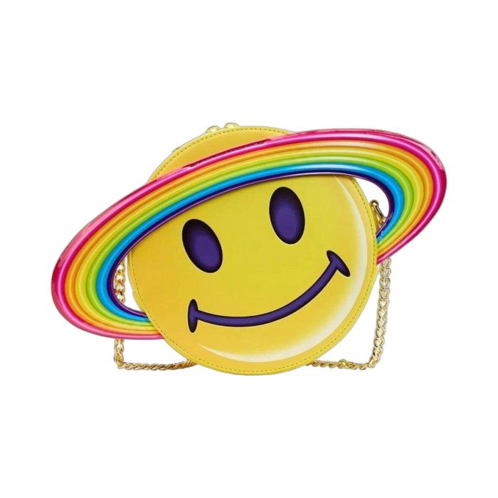 Torba preko ramena Loungefly Lisa Frank Yellow Rainbow Ring Saturn