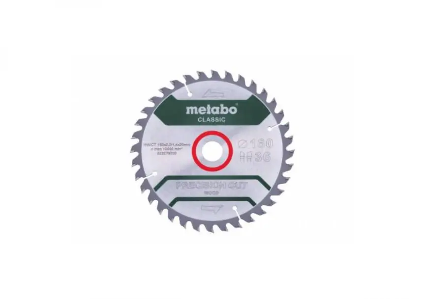 Metabo list testere "Precision Cut Wood Classic" fi160x14x20 mm Z36 628278000
