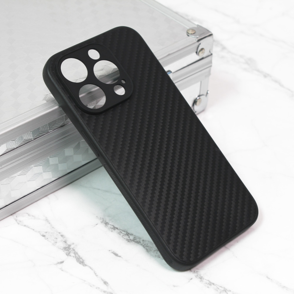 Maska za iPhone 15 Pro 6.1 Carbon fiber crna