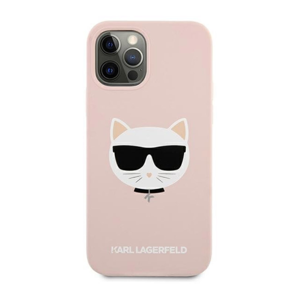 Maska za iPhone 12 Pro Max (67) pink Karl Lagerfeld Silicone Cat