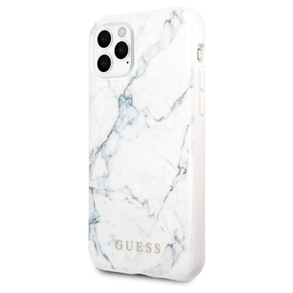 Maska za iPhone 11 Pro Max bela Guess Faceplate Marble