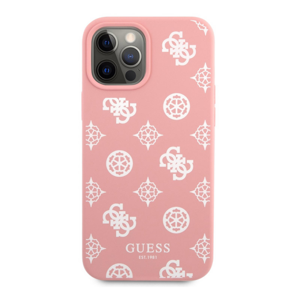 Maska za iPhone 12 Pro Max Guess White Peony pink