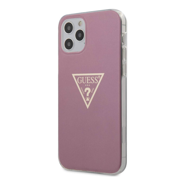 Maska za iPhone 12 Pro Max pink Guess Faceplate