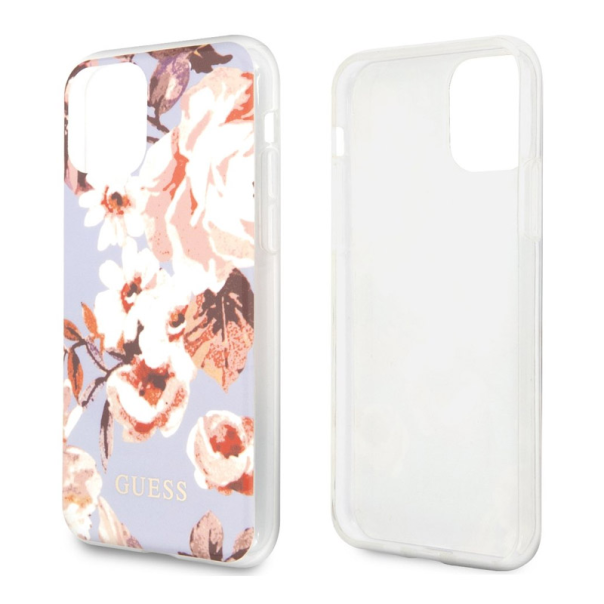 Maska za iPhone 11 Pro lila Guess Faceplate Bloom