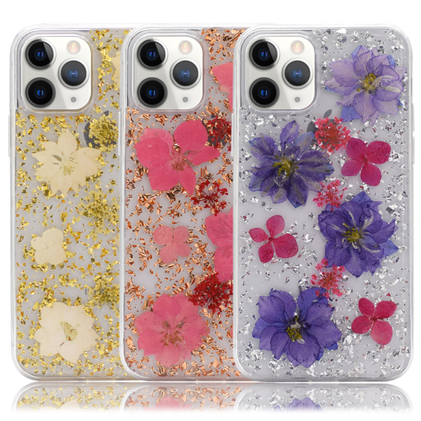 Maska za iPhone XR Platina Flower zlatna