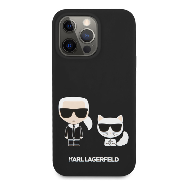 Maska za iPhone 13 Pro 61 in crna Karl Lagerfeld Silicone Case Karl&Choupette