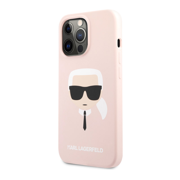 Maska za iPhone 13 Pro Light Pink Karl Lagerfeld Hc Silicone Karl Head