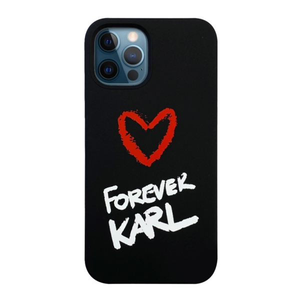 Maska za iPhone 12 Pro Max crna Karl Lagerfeld Forever Karl