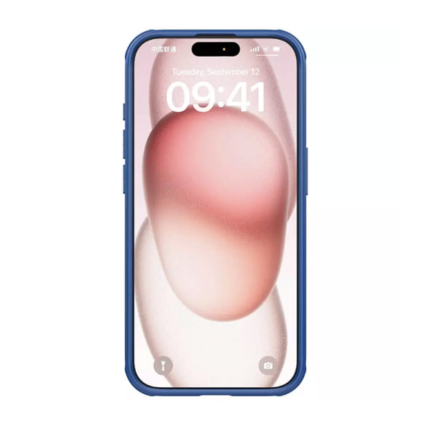 Maska za iPhone 15 Pro (sa otvorom logo) Nillkin Super Frosted Shield Pro plava