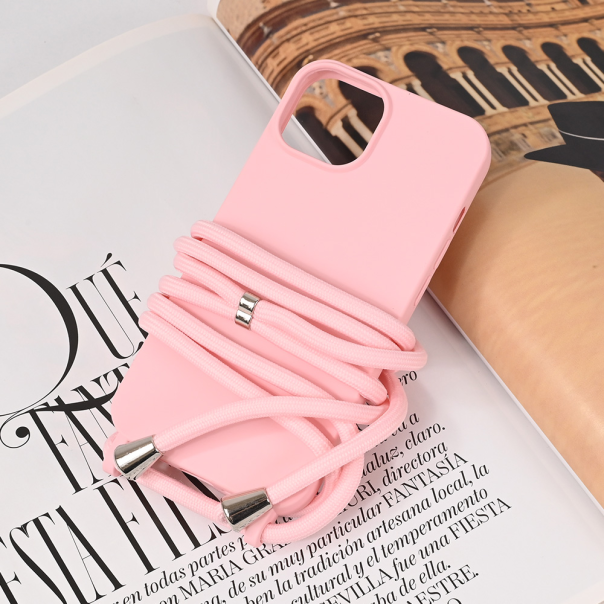 Torbica Crossbody za iPhone 15 6.1 roze