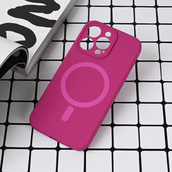 Maska za iPhone 13 Pro 6.1 Magsafe Pure color tamno pink