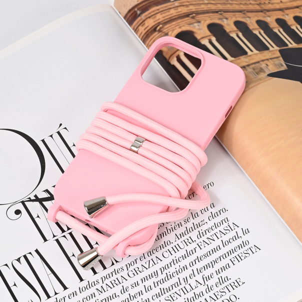 Maska za iPhone 13 Pro 6.1 Crossbody roze
