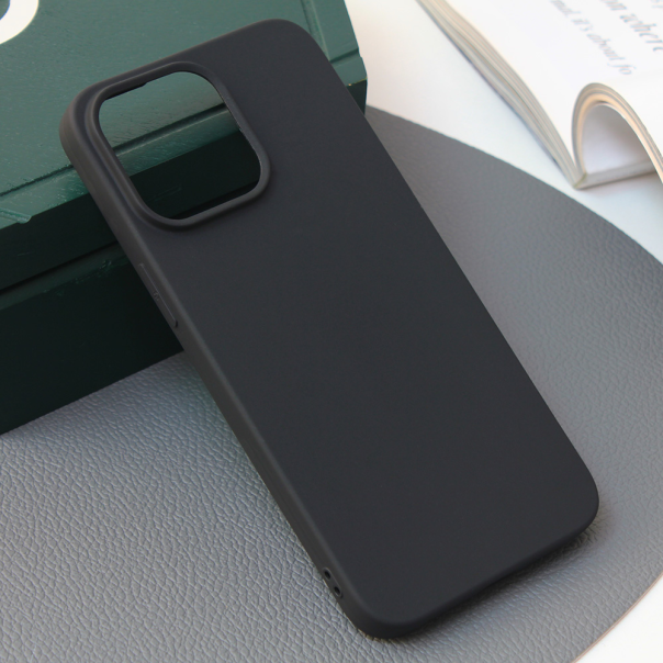 Maska za iPhone 15 Pro Max 6.7 mat silikonska Skin crna