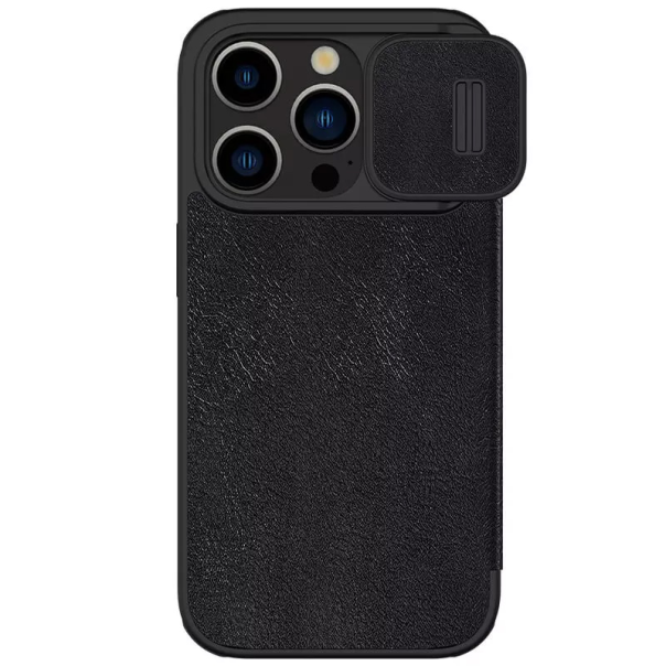 Maska za iPhone 15 Pro Max 6.7 Nillkin Qin Pro crna