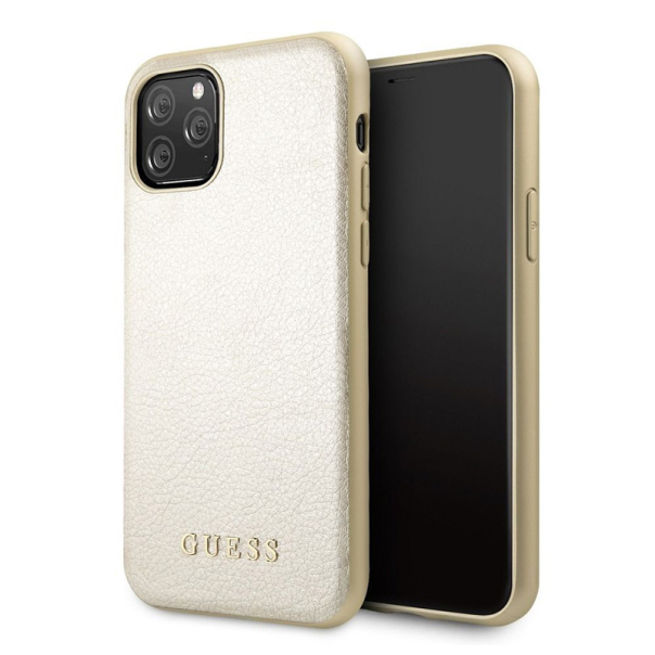 Maska za iPhone 11 Pro 5.8 Guess Hc PC Iridescent Leather zlatna (GUHCN58IGLGO)
