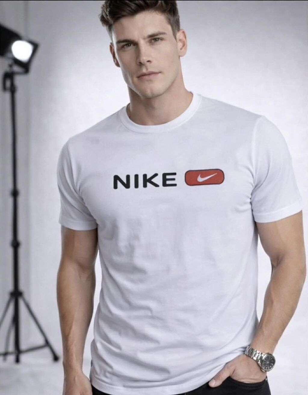 Men's T-shirt Nike, bоја - Bela