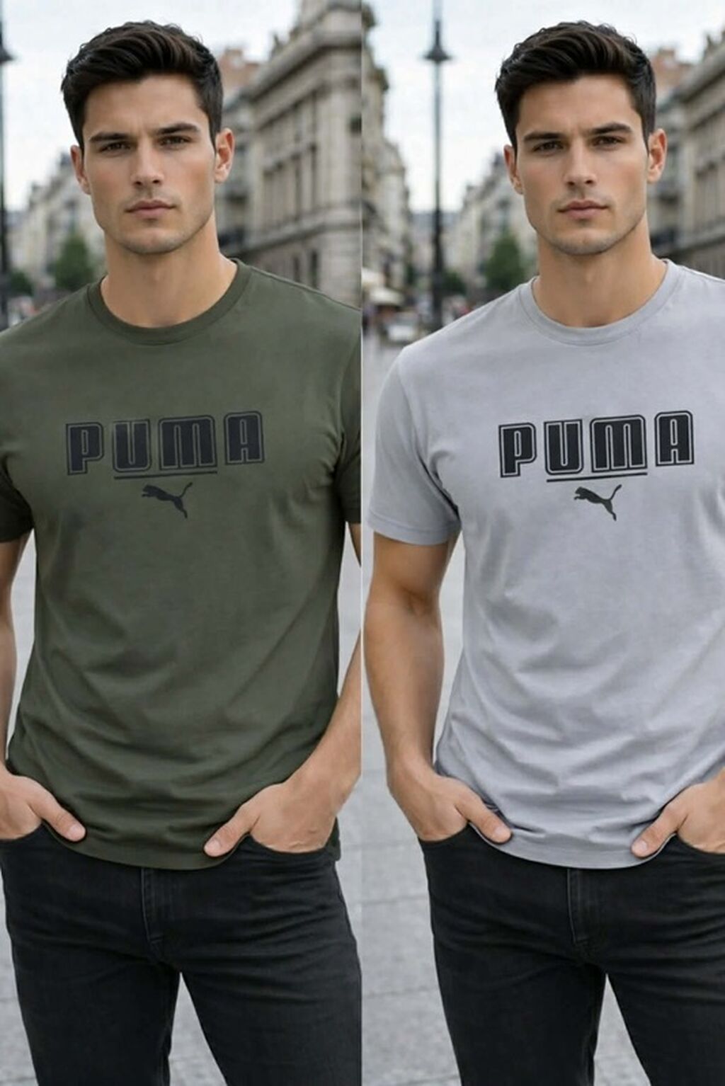 Men's T-shirt Puma, bоја - Maslinasto zelena