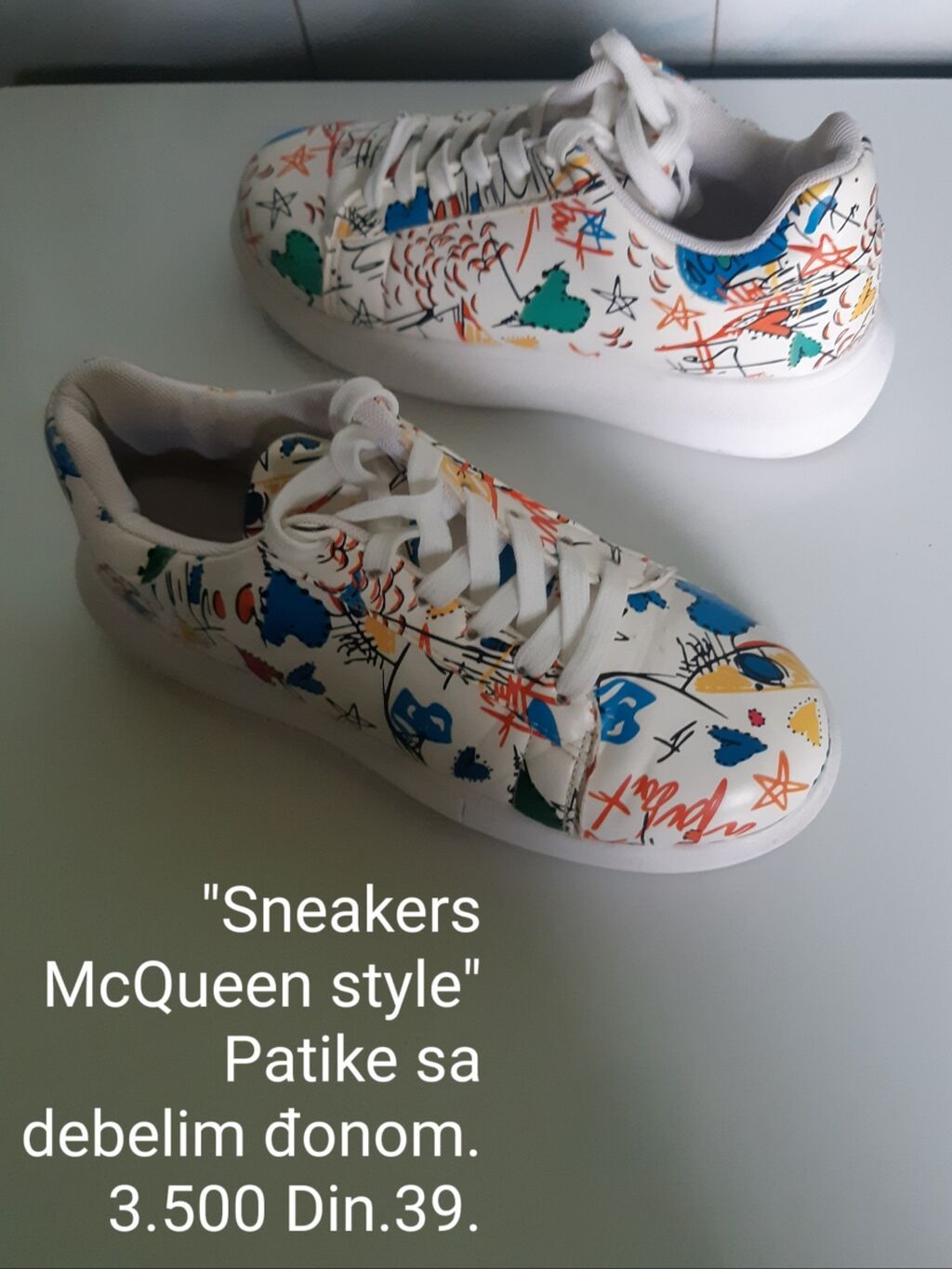 “Sneakers McQueen style” patike sa debelim đonom. - Model