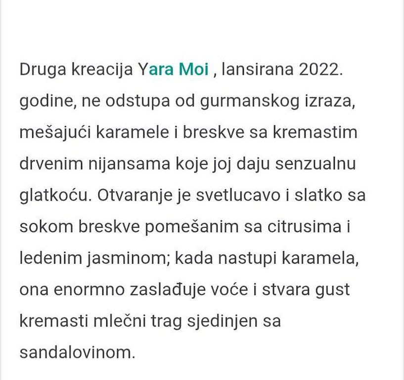 Yare 50 ml 2500 din U objavi opis svih modela Dok traju zalihe