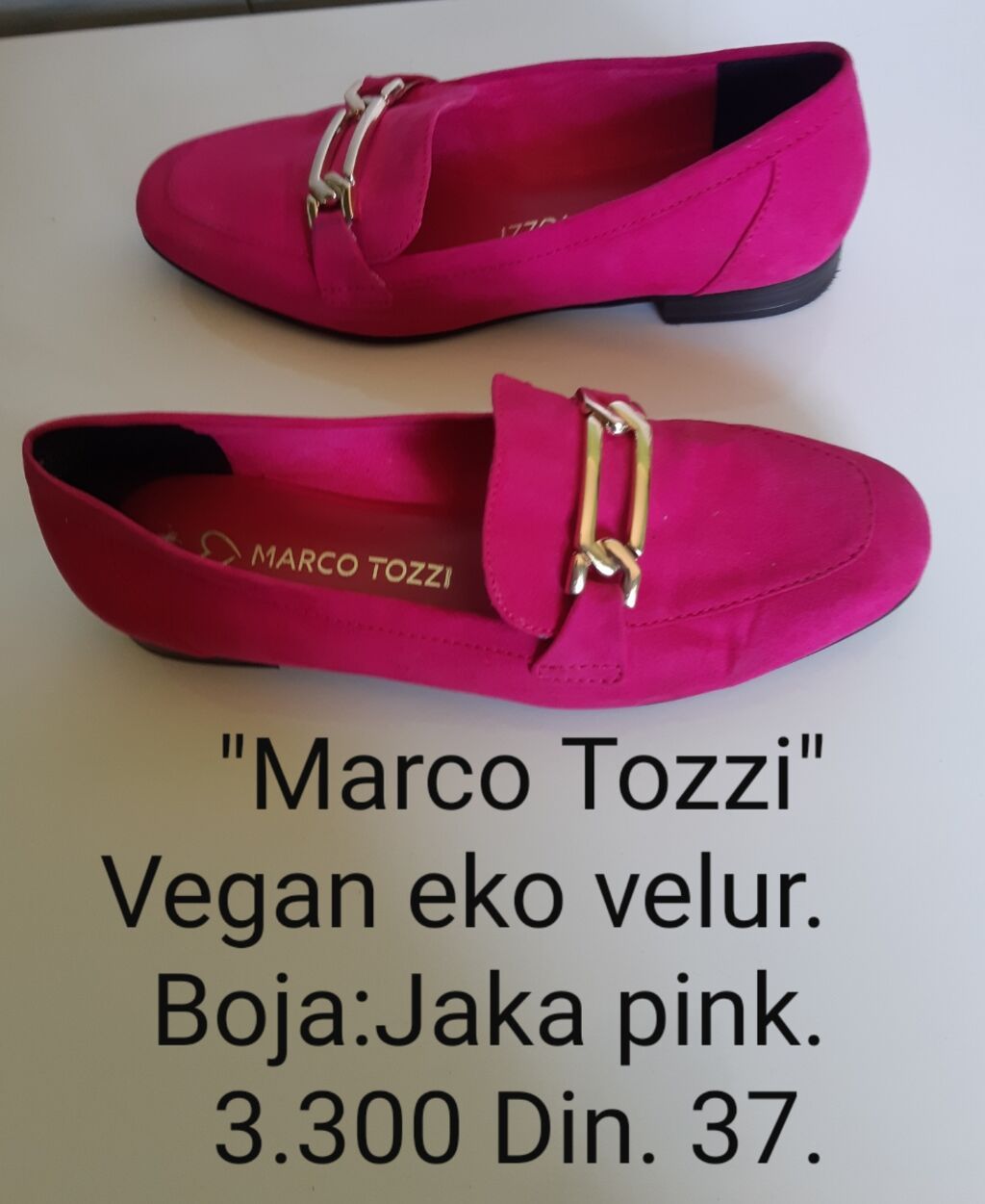 Marco Tozzi ženske mokasine - Materijal: vegan eko velur - Boja: jaka